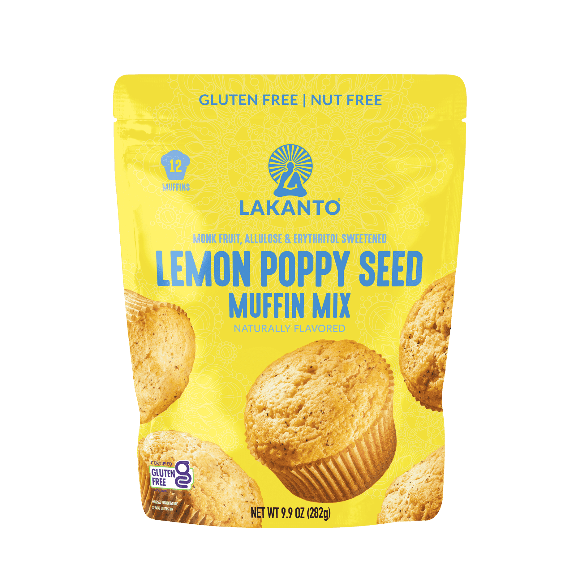 Lakanto, Sugar-Free Lemon Poppy Seed Muffin Mix, 8 Oz, Gluten-Free ...