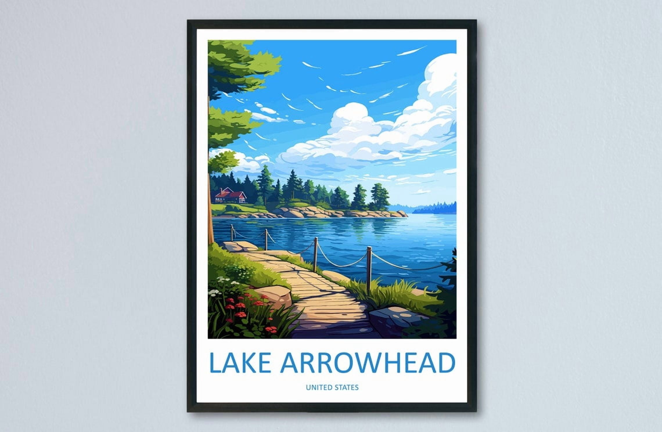Lake Arrowhead California Mountain Lake Travel Scenic Decorative ...