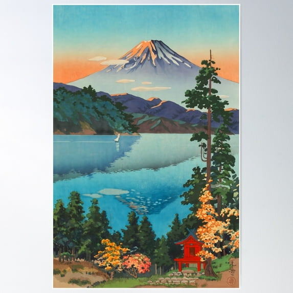 Lake Ashi in the Hakone Hills in Early Autumn 1938 by Tsuchiya Koitsu ...