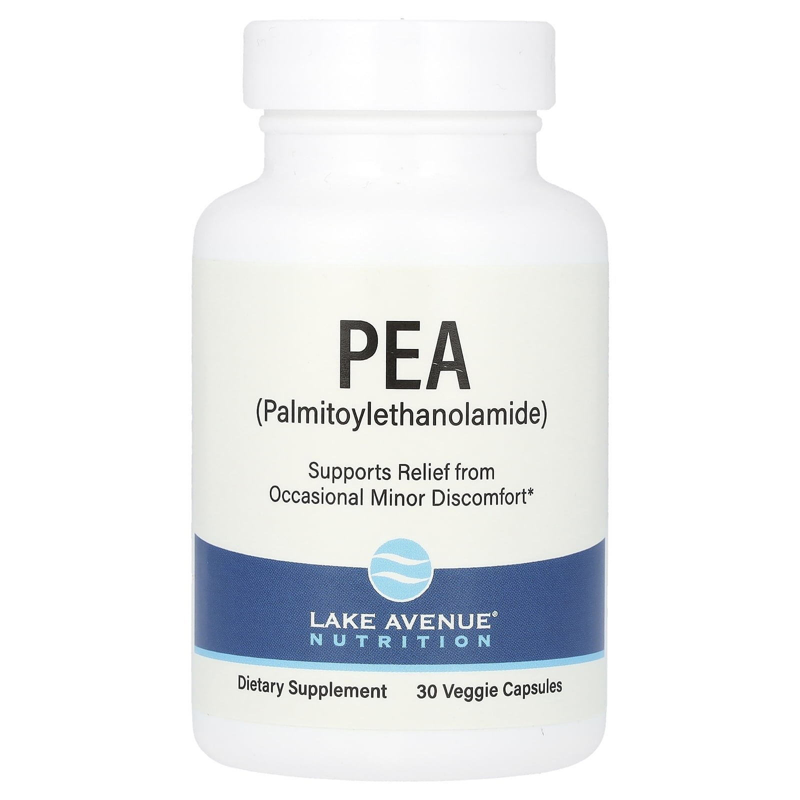 Lake Avenue Nutrition PEA (Palmitoylethanolamide), 600 mg, 30 Veggie ...