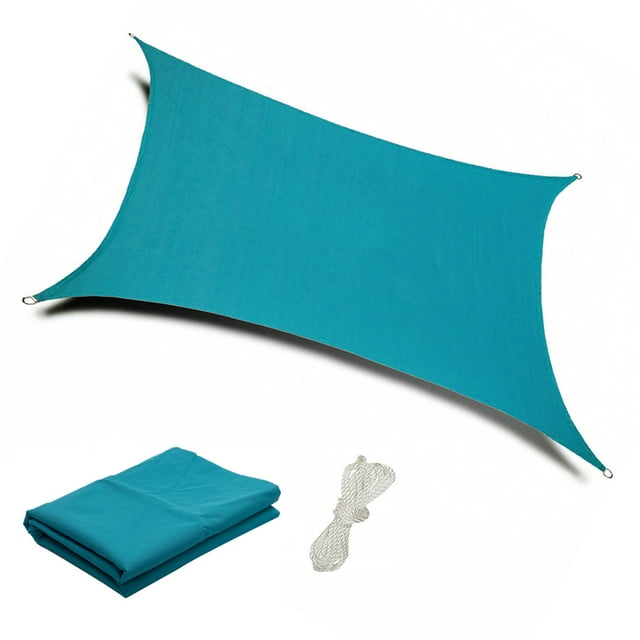 Lake Blue 16ft x 16ft Waterproof Sun Shade Sail Canvas Sun Awning ...