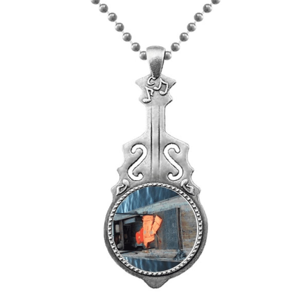 Lake Boat Photography Art Deco Fashion Pendant Jewelry Music Guitar ...