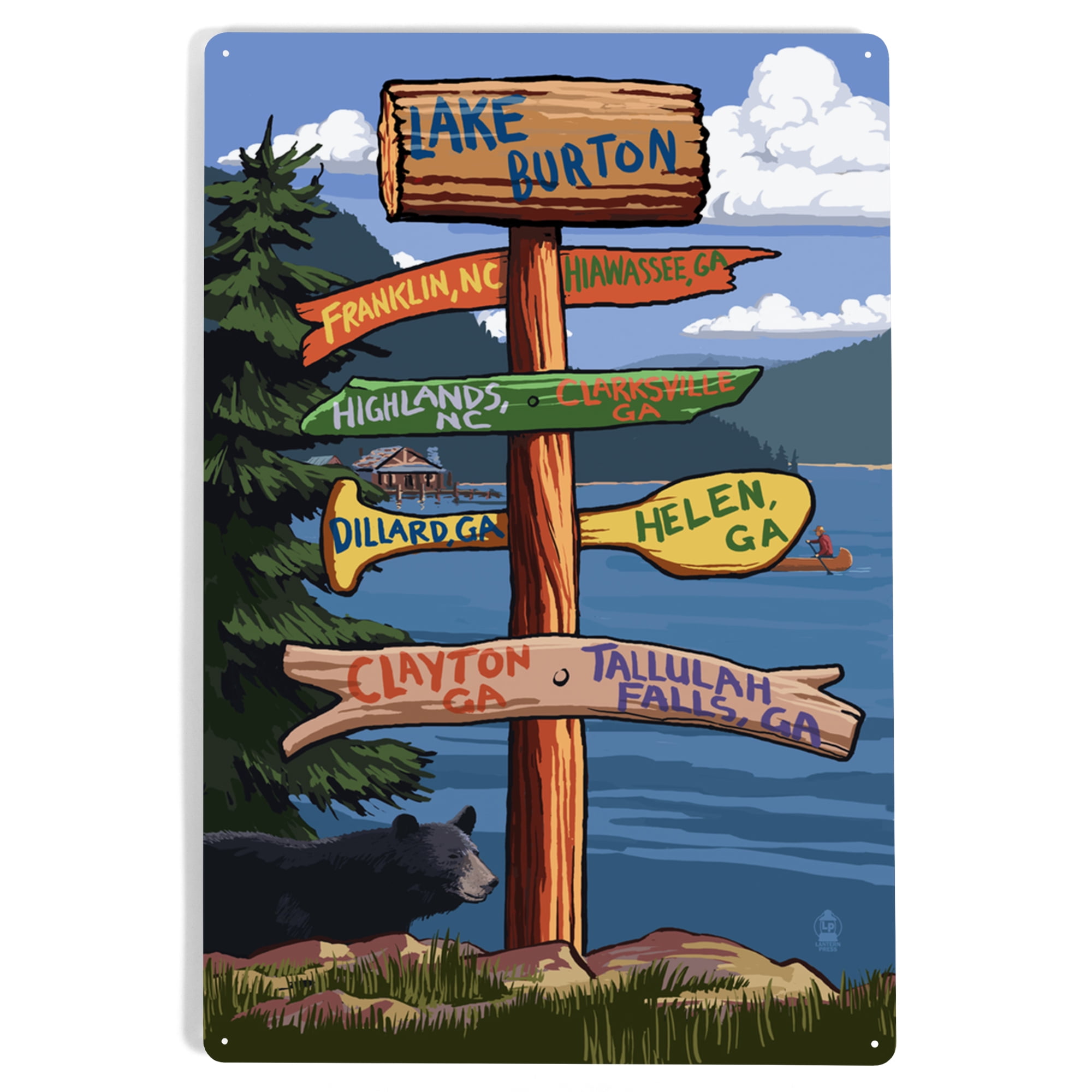 Lake Burton, Georgia, Sign Destinations (12x18 Aluminum Art, Indoor ...