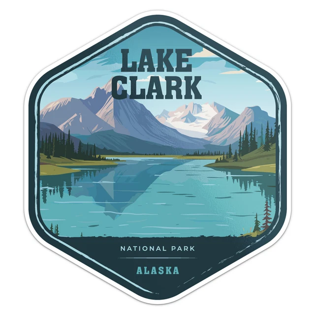 Lake Clark National Park Sticker Phone Decal Water Bottle Stickers Car ...