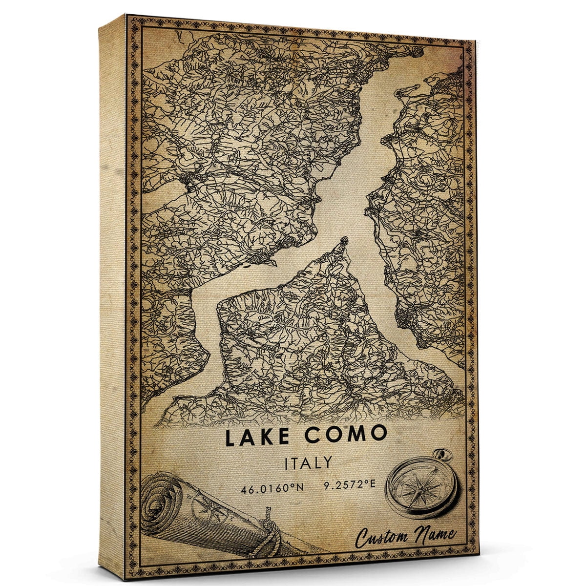 Lake Como Map Poster, Italy Map Art Poster, Canvas, Lake Como Map City ...