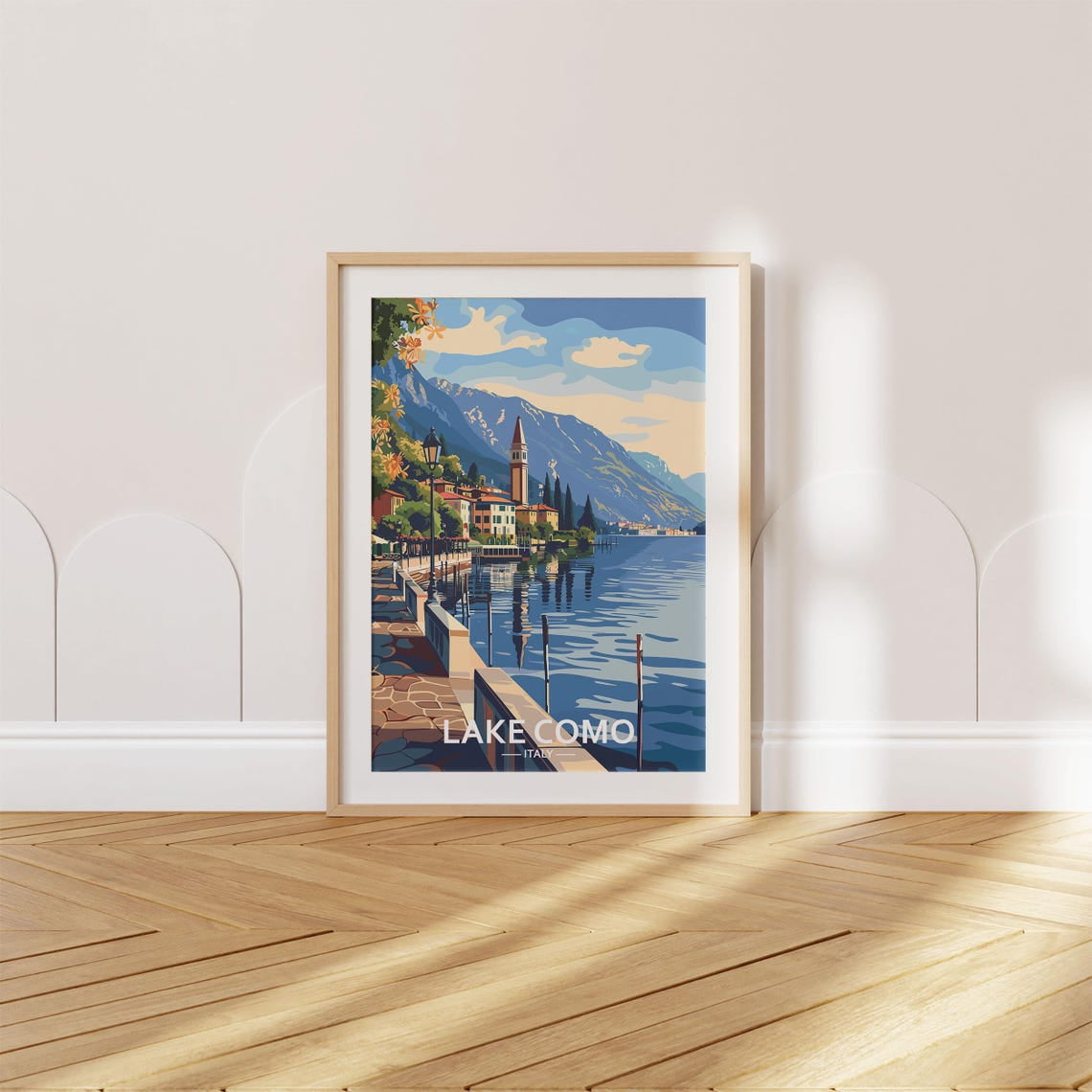 Lake Como Poster Italy Scenic Lake Town Wall Art Decor, Unframed Poster ...