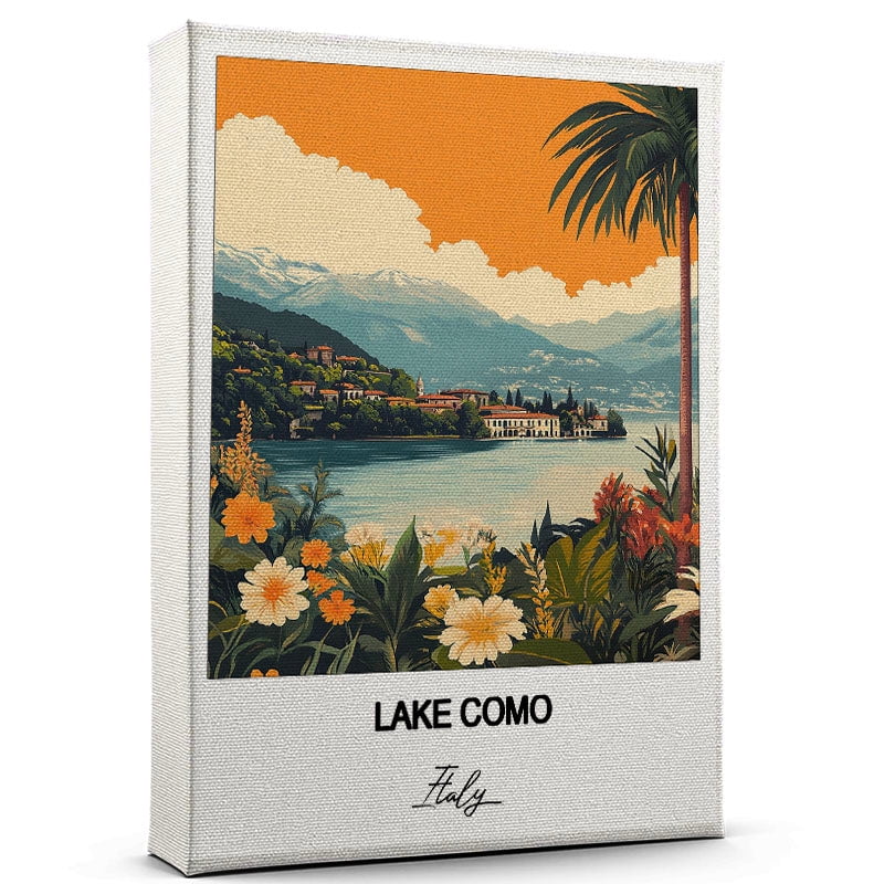 Lake Como Travel Art Canvas – Modern Wall Art Inspired by Italy Canvas ...