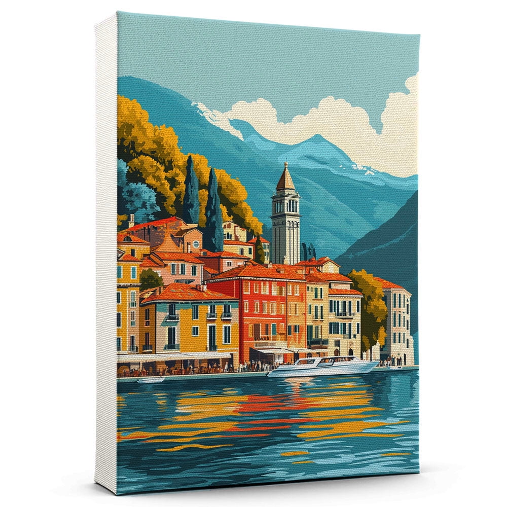 Lake Como Travel Canvass, Italy Canvass Wall Art, Lake Como Canvas ...