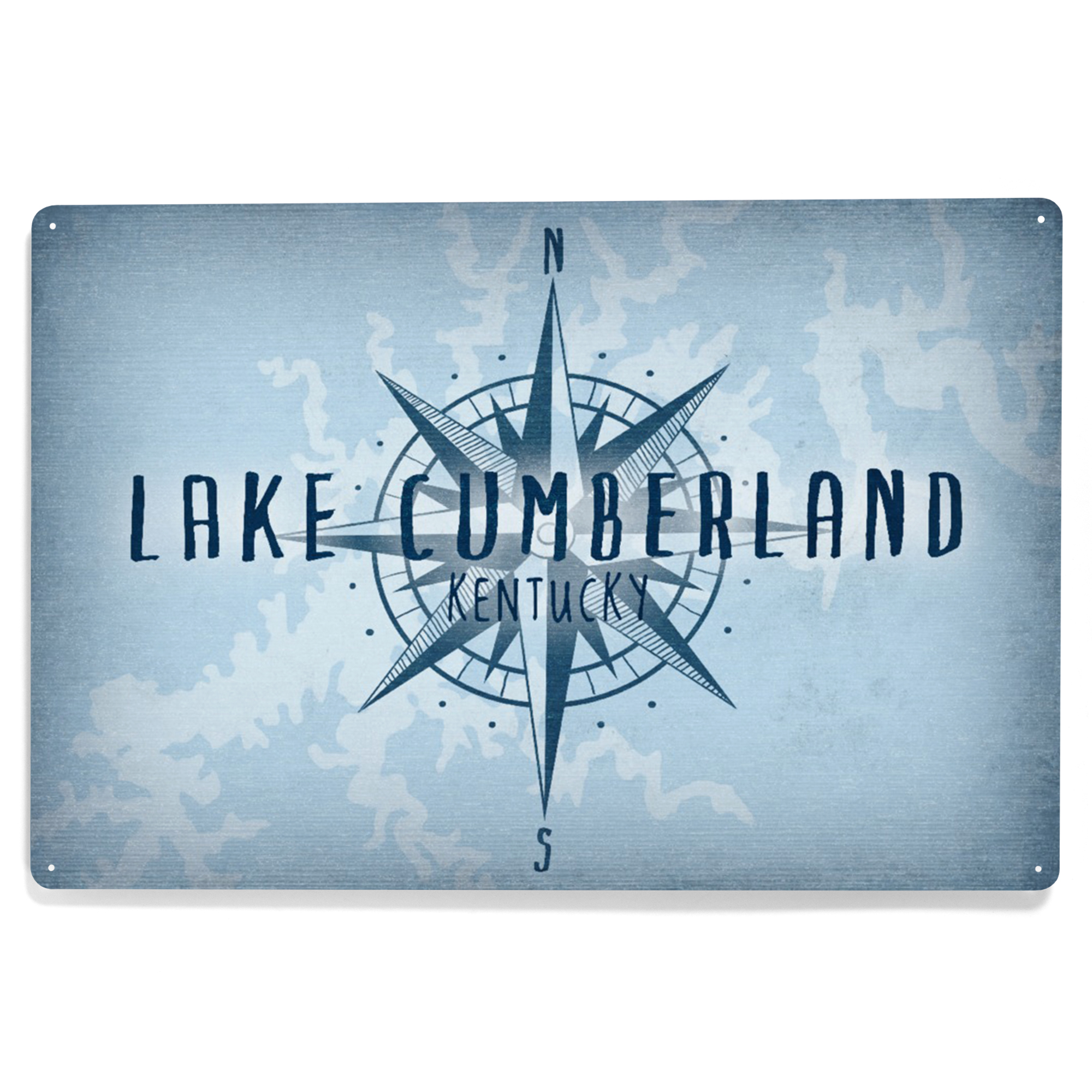 Lake Cumberland, Kentucky, Lake Essentials, Lake and Compass (12x18 ...
