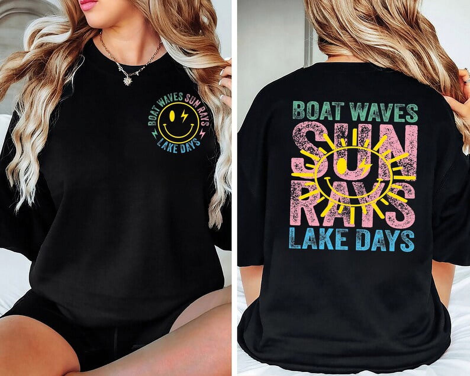 Lake Days Camping Shirt, Boat Waves Sun Rays Shirt, Lake Vacation Shirt, Summer Adventure Shirt ...