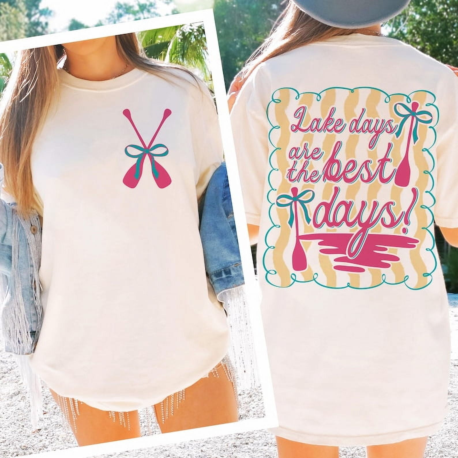 Lake Days Shirt, Girly Summer Coquette Tee, Preppy Boujee Lake Life ...