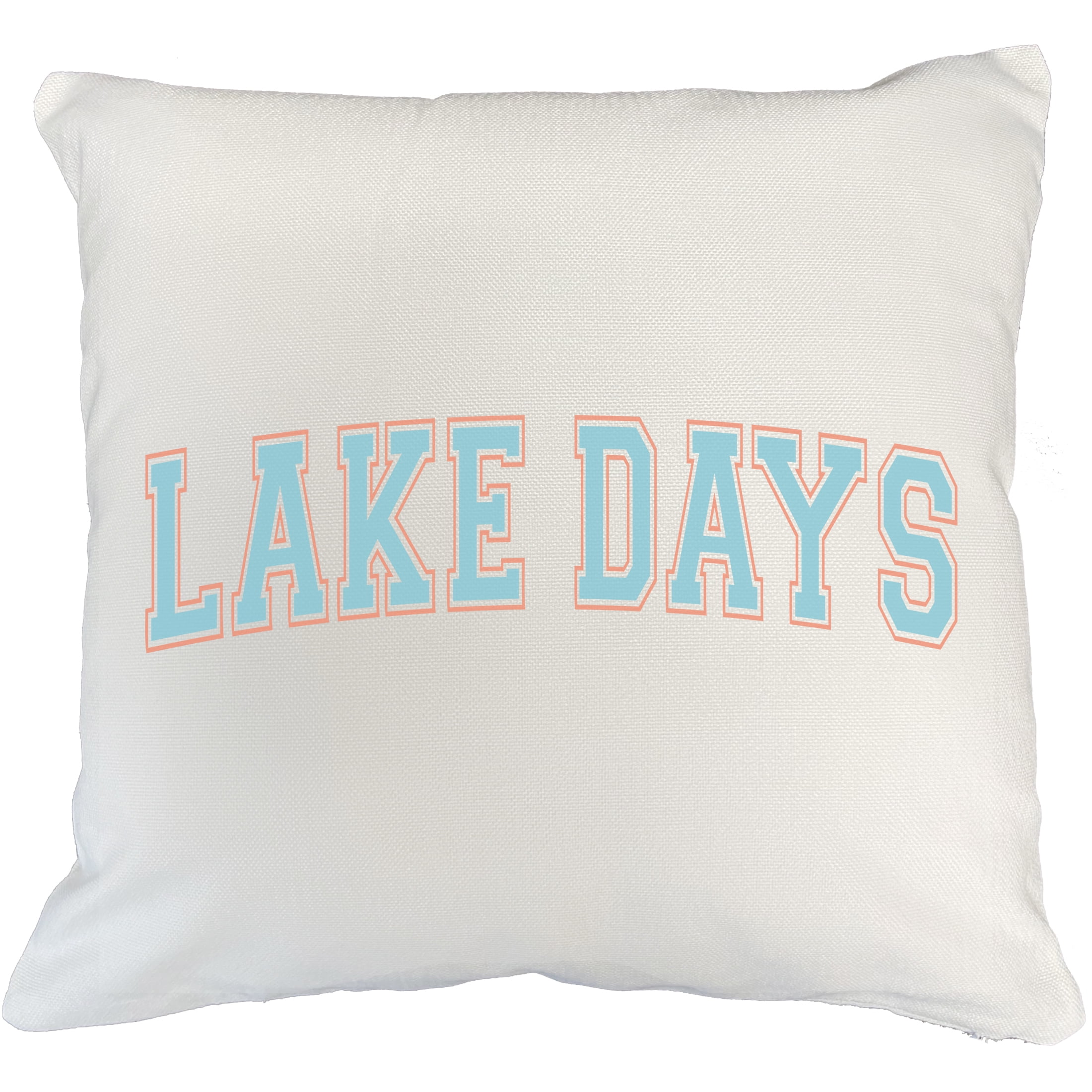 Lake Days, Vacation Themed Merch Gift, White Pillow Case 20X20 IN ...