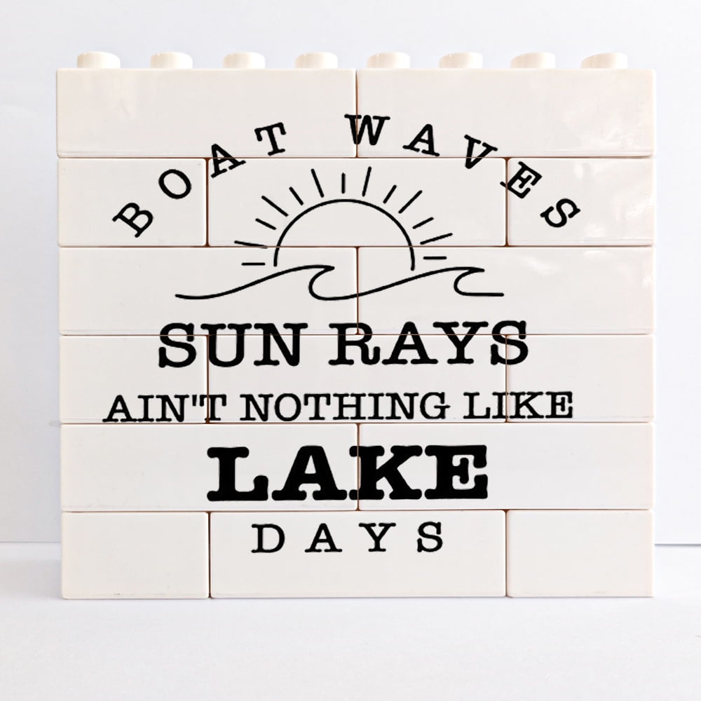 Lake Decorative Signs Plaques Sign Desk Decor Positive Lake Life Rustic ...