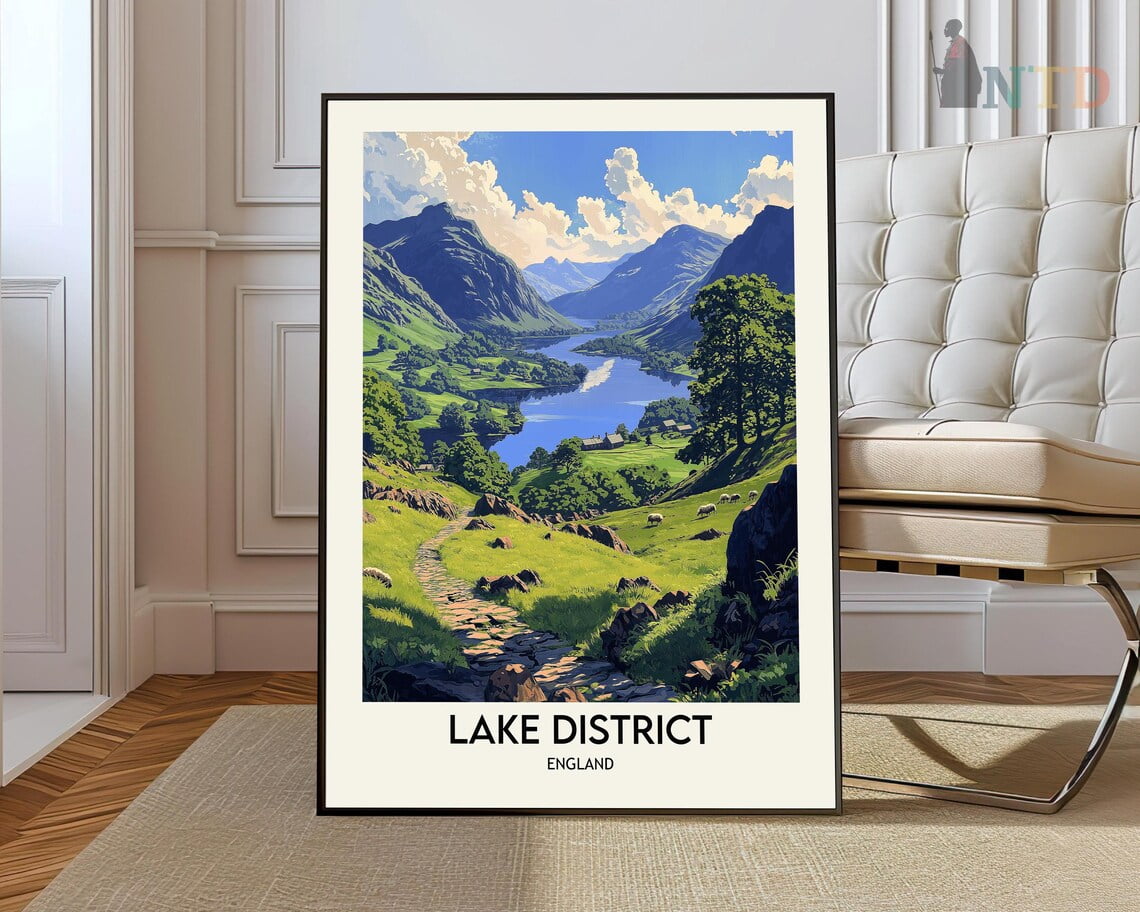 Lake District Print, Lake District Poster, Lake District Wall Art, Lake ...