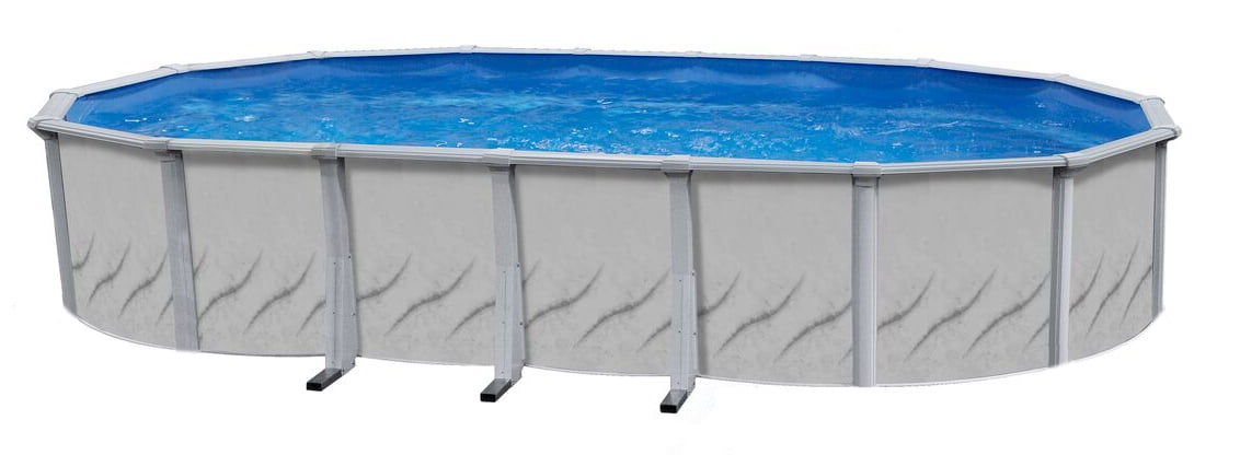 Lake Effect Galleria 12' x 18' x 52" Oval Steel Sided Above Ground Pool ...