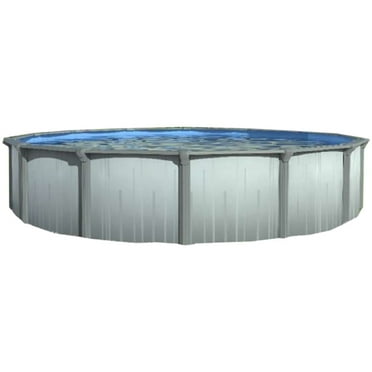 Blue Wave Riviera 27-ft Round 54-in Deep 8-in Top Rail Metal Wall ...