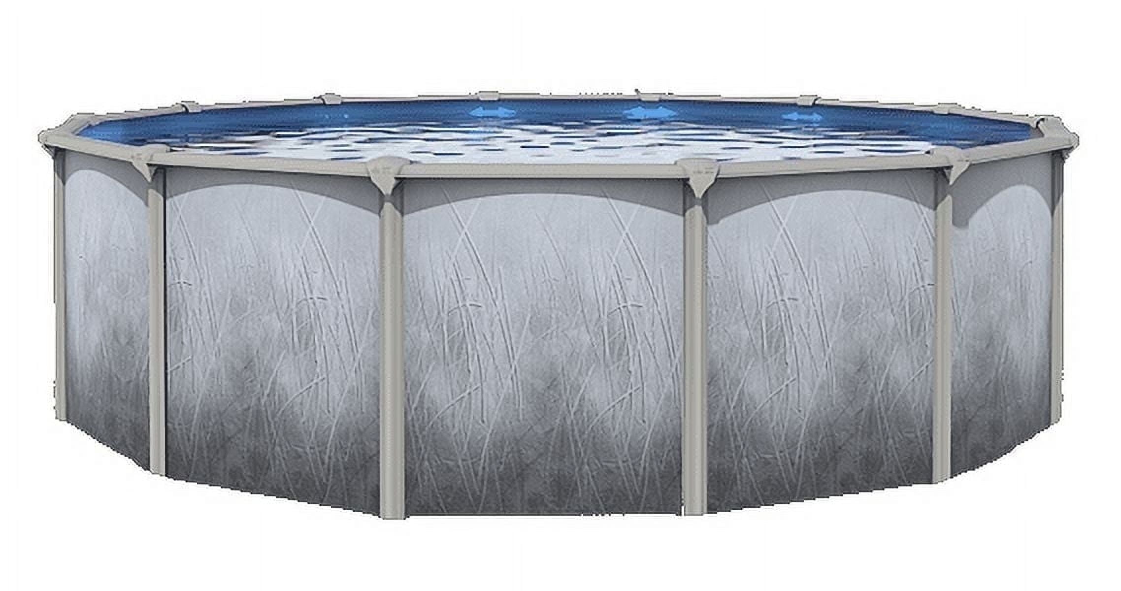 Lake Effect Pools 24' x 48" Round Bermuda Galvanized Painted Steel ...