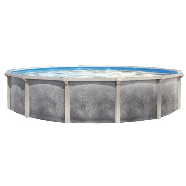 "Lake Effect 24' x 52"" Round Explorer Above Ground Swimming Pool with ...