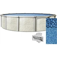 Blue Wave Riviera 18-ft Round 54-in Deep 8-in Top Rail Metal Wall ...