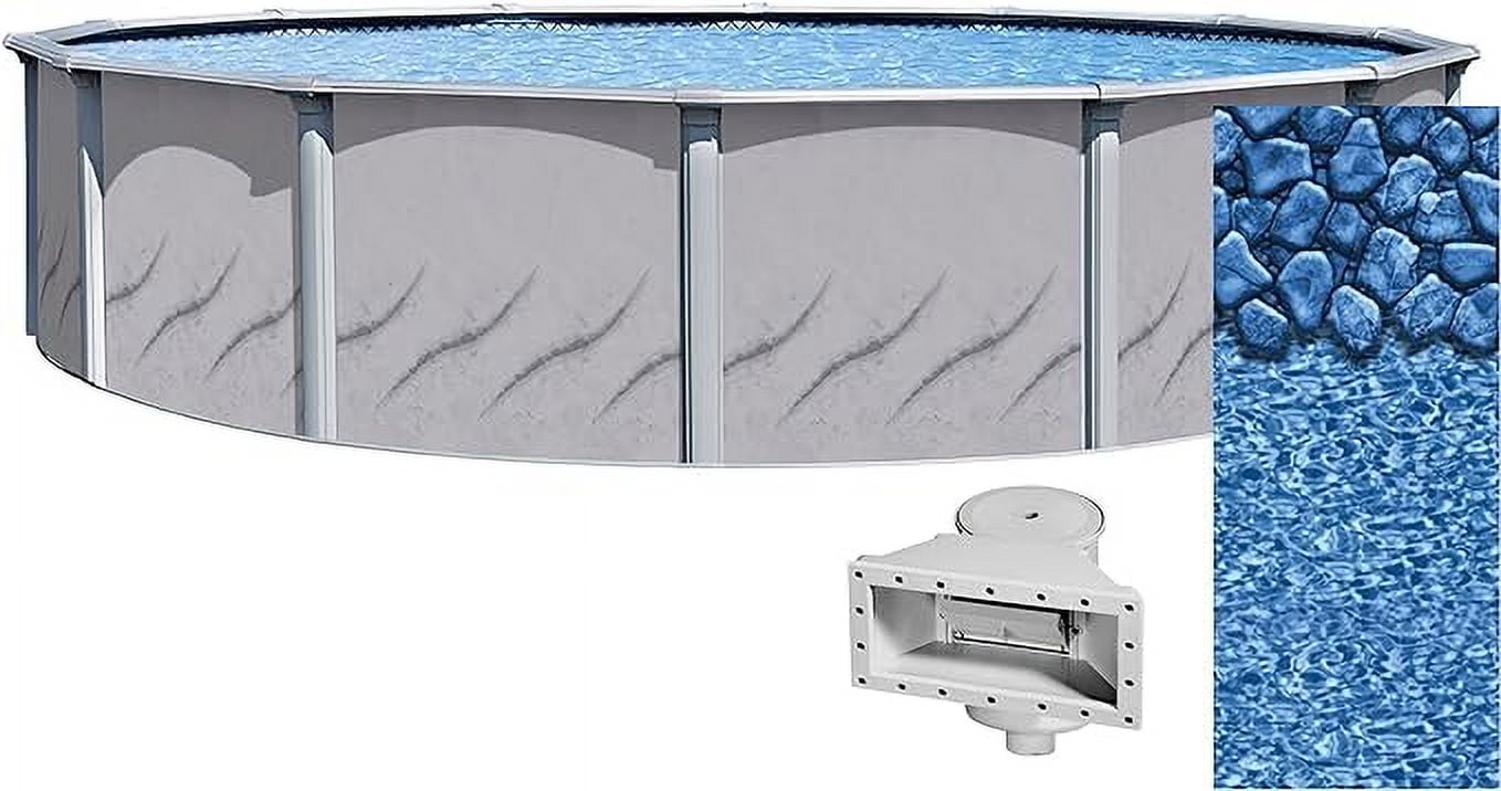 Lake Effect Pools 24' x 52" Round Galleria Swimming Pool and Boulder ...