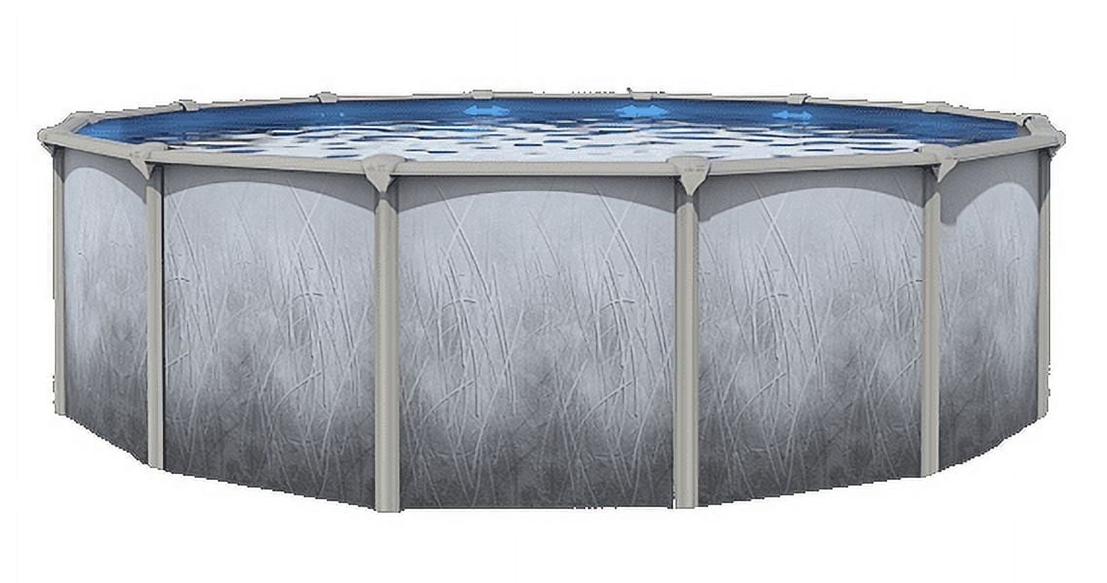 Lake Effect Pools 27' x 48" Round Bermuda Galvanized Painted Steel ...