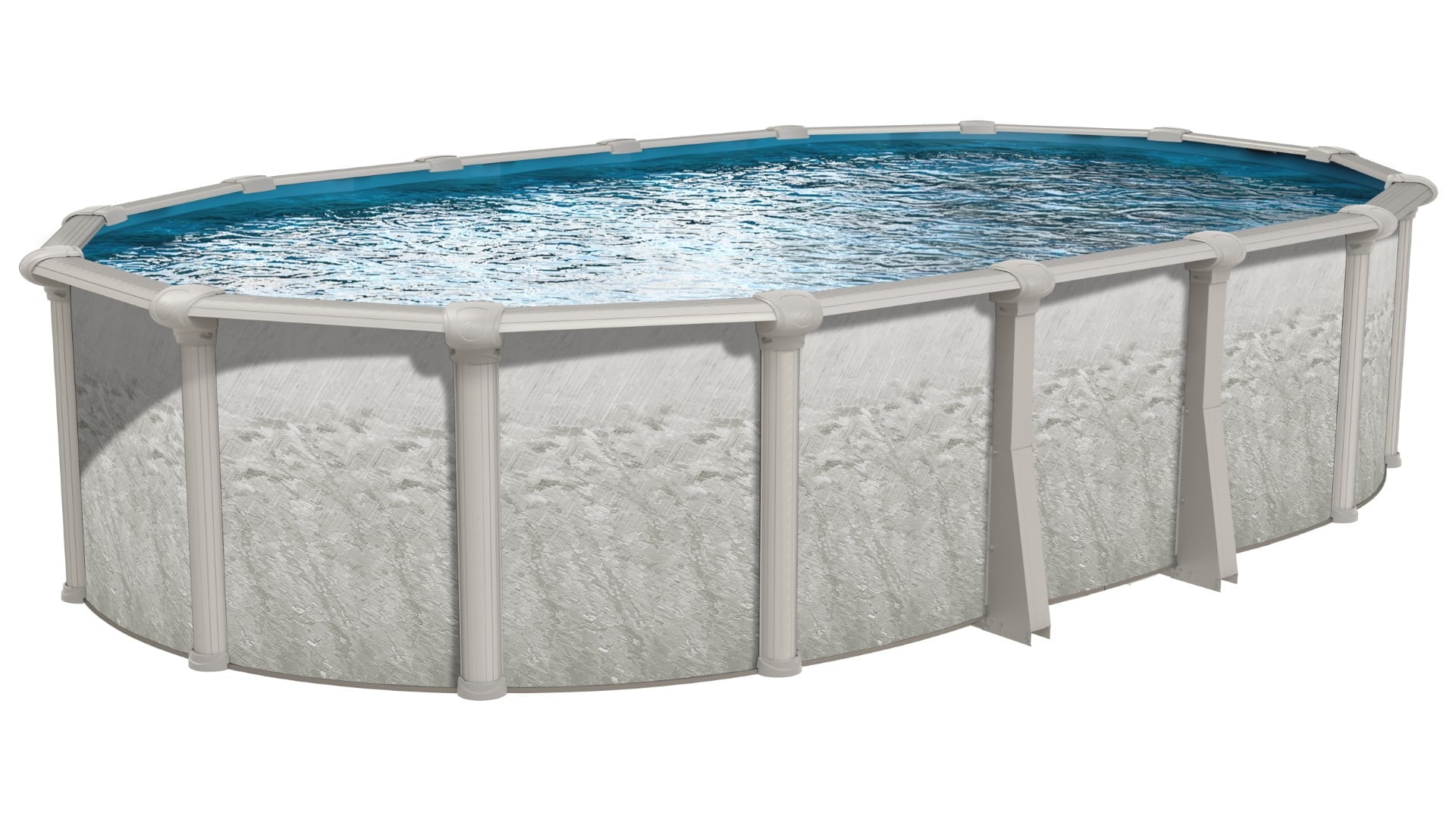Lake Effect Pools Antigua 15' x 30' x 52" Oval Steel Walled Above ...