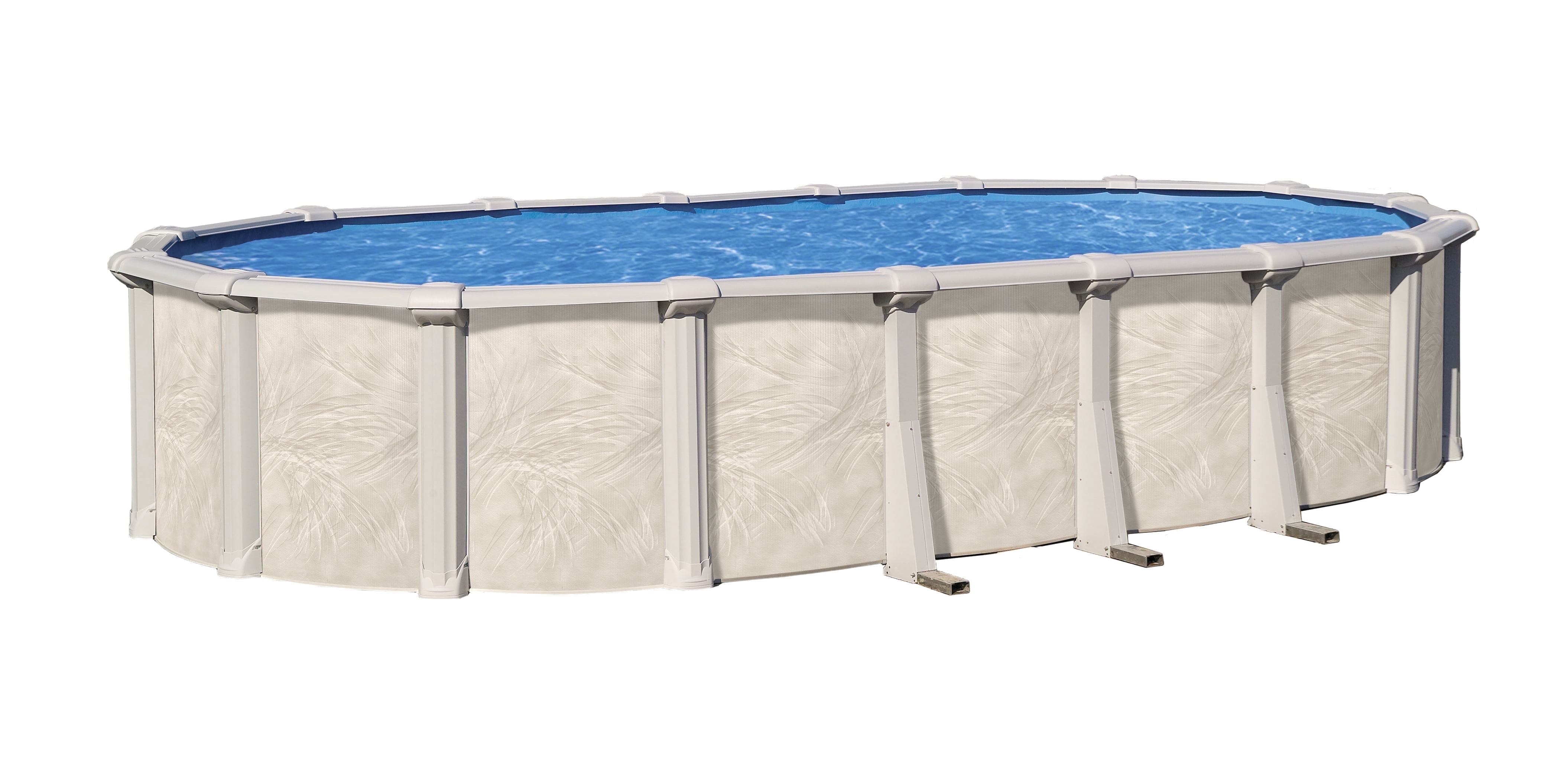 Lake Effect Pools Fallston 15' x 30' Oval x 52" Steel Sided Wall Above ...