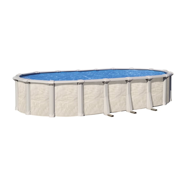 Lake Effect Pools Fallston 15' x 30' Oval x 52" Steel Sided Wall Above ...