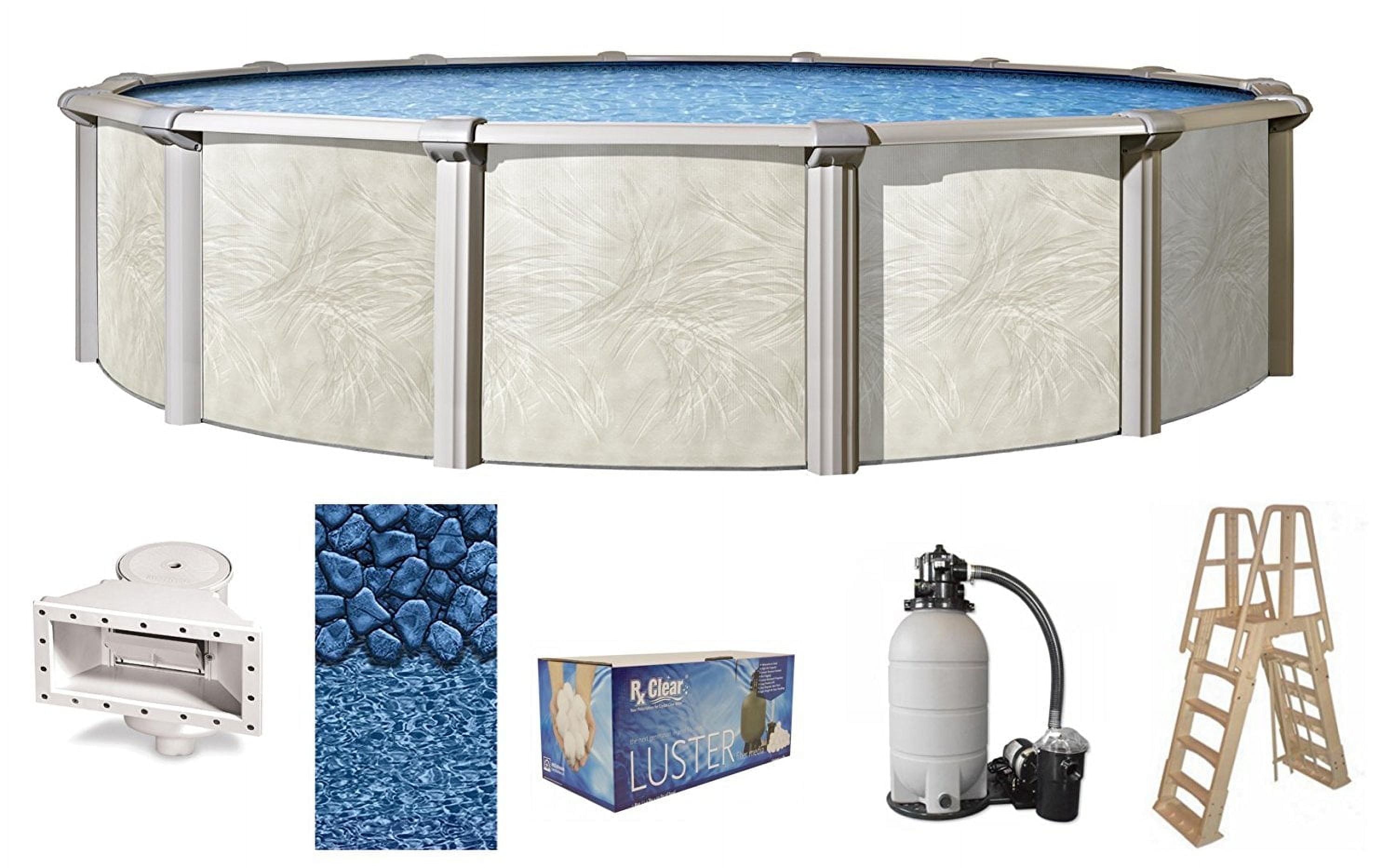 Lake Effect Fallston 24' Round Steel Above-Ground Pool, Big & Deep ...