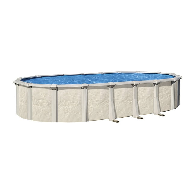 Lake Effect Pools Forever 18' x 33' Oval x 54" Resin Protected Steel ...