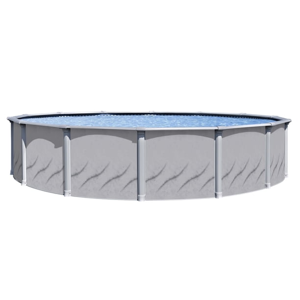 Lake Effect Pools Galleria 12' x 52" Round Resin Protected Steel Sided ...