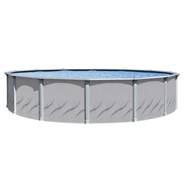 Lake Effect Pools Galleria 18' x 52" Round Resin Protected Steel Sided ...