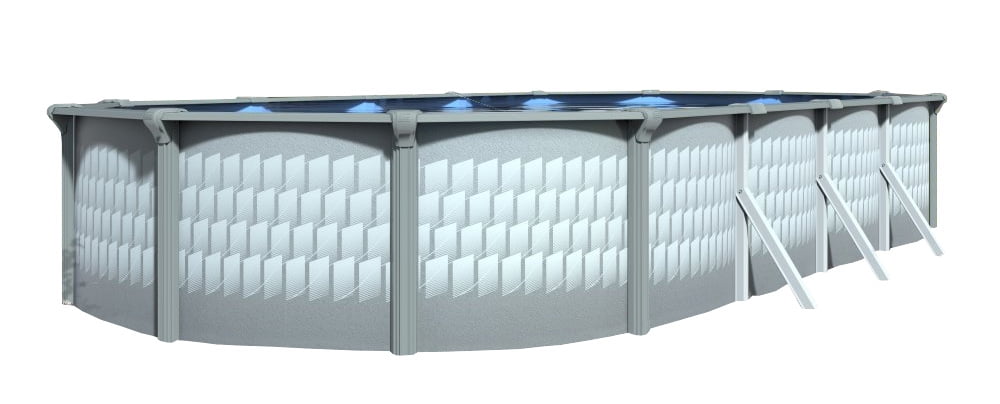 Lake Effect Pools Testudo 18' x 33' x 52" Oval Resin Protected Steel ...