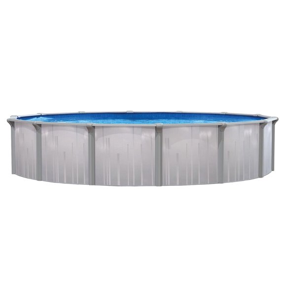 Belize 15-ft Round Metal Frame Pool with 52-in Depth, 6-in Top Rail ...