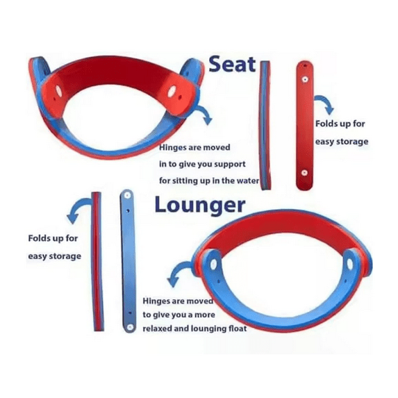 Lake Floats for Adults, Grandfloats Float-N-Fold Water Chair, Civilized ...