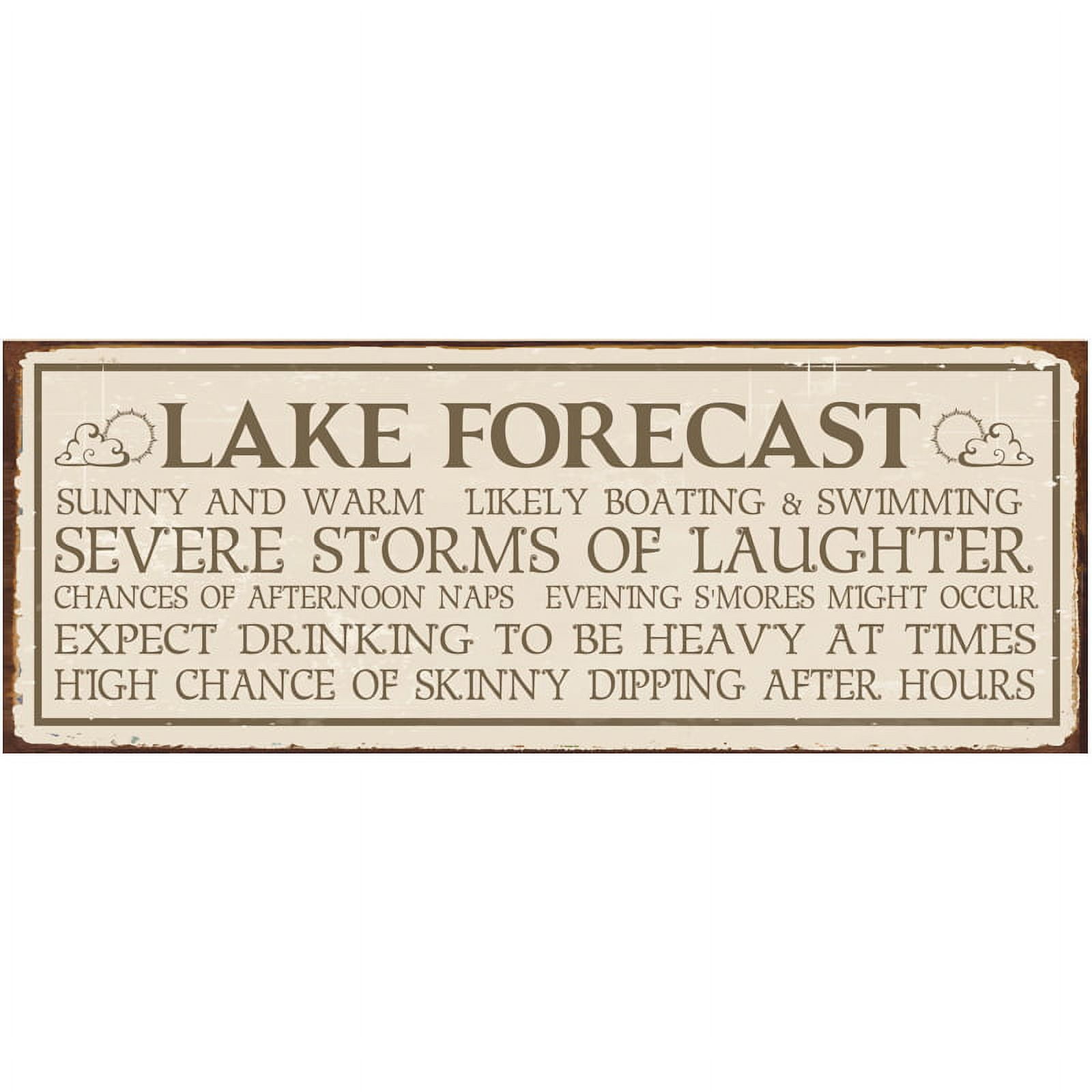 Lake Forecast Metal Sign - Walmart.com