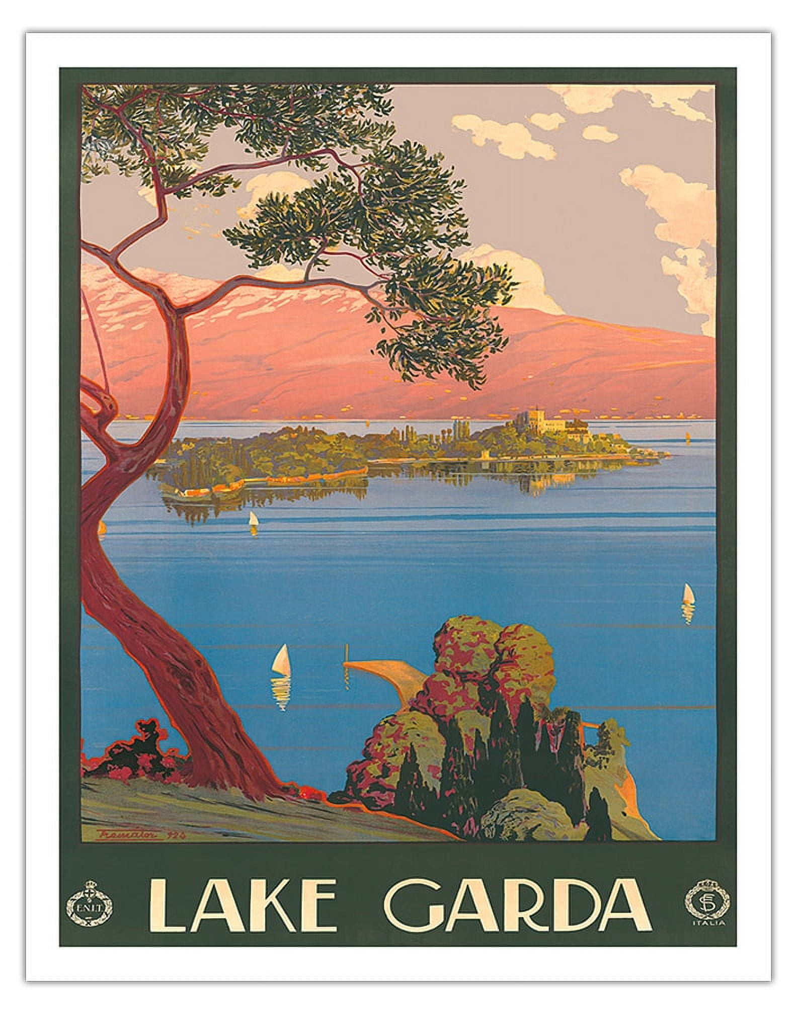 Lake Garda - Verona Northern Italy - Vintage Travel Poster by Severino ...