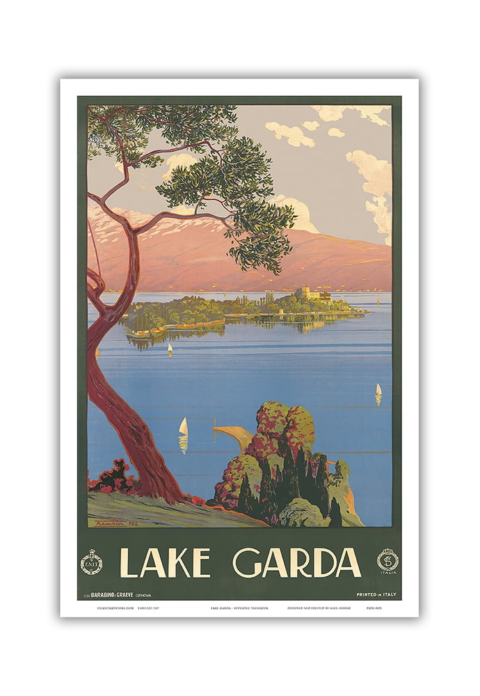 Lake Garda - Verona Northern Italy - Vintage Travel Poster by Severino ...