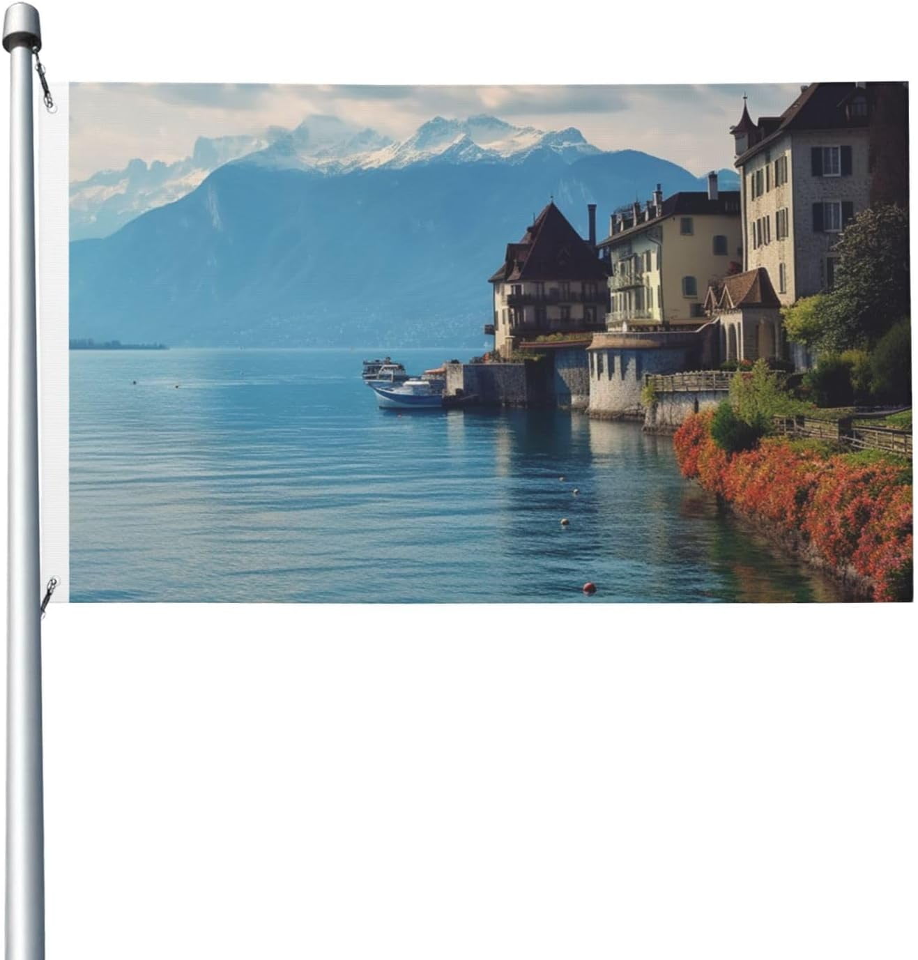 Lake Geneva Switzerland Flag 3x5 ft Flags for Outside Funny Banner ...
