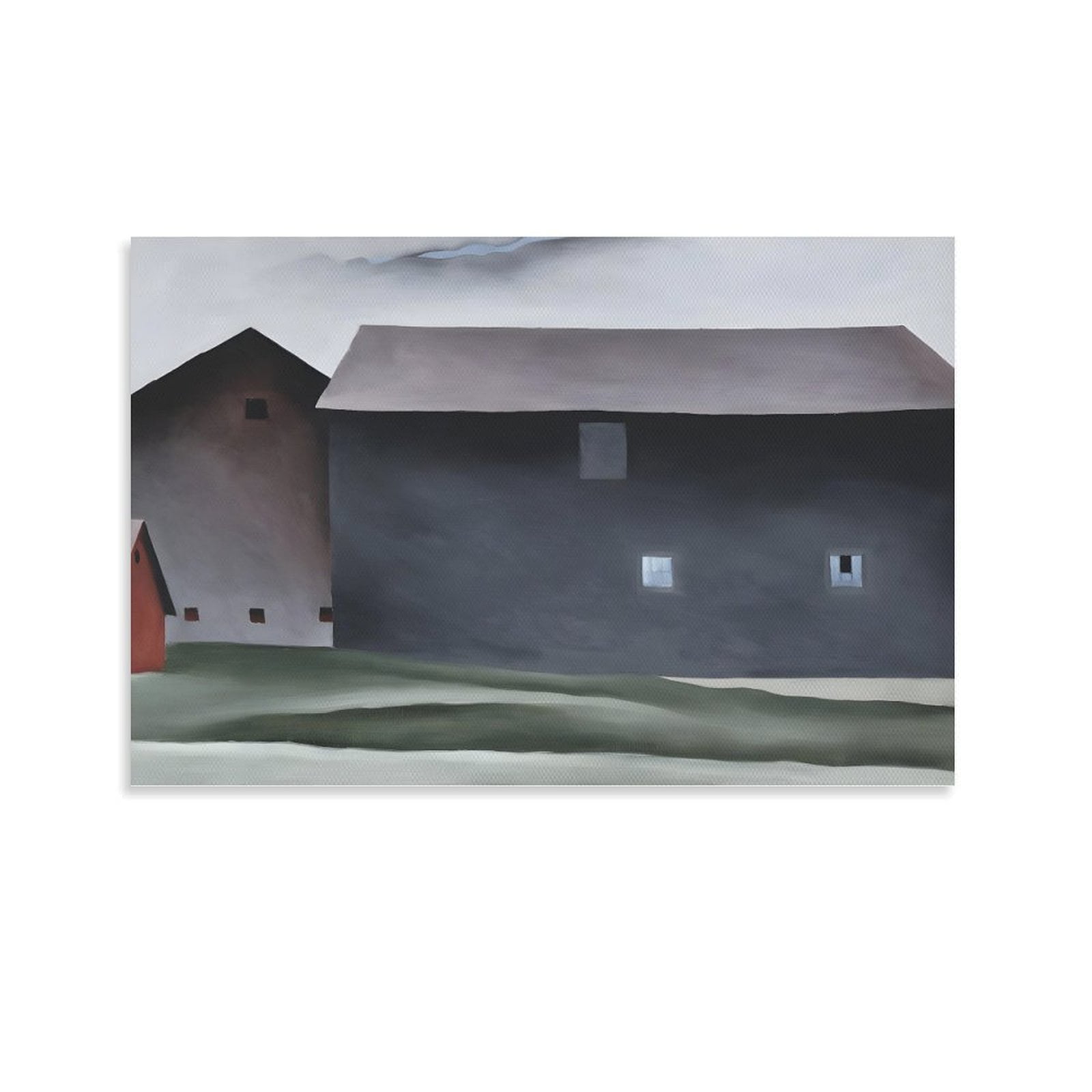 Lake George Barns (1926) by Georgia OKeeffe Painting Poster Artworks ...