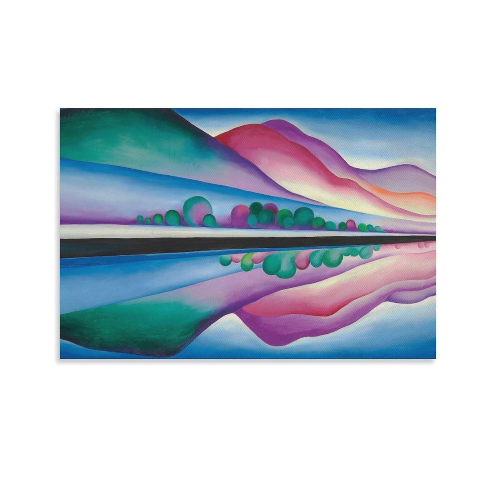 Lake George Reflection By Georgia O'Keefe Canvas Print Wall Art Posters ...