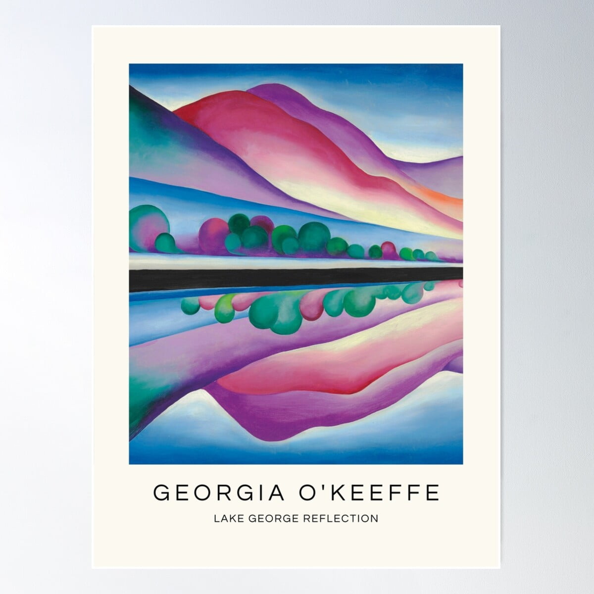 Lake George Reflection by Georgia O'Keeffe Poster, 8x12 UNFRAMED ...