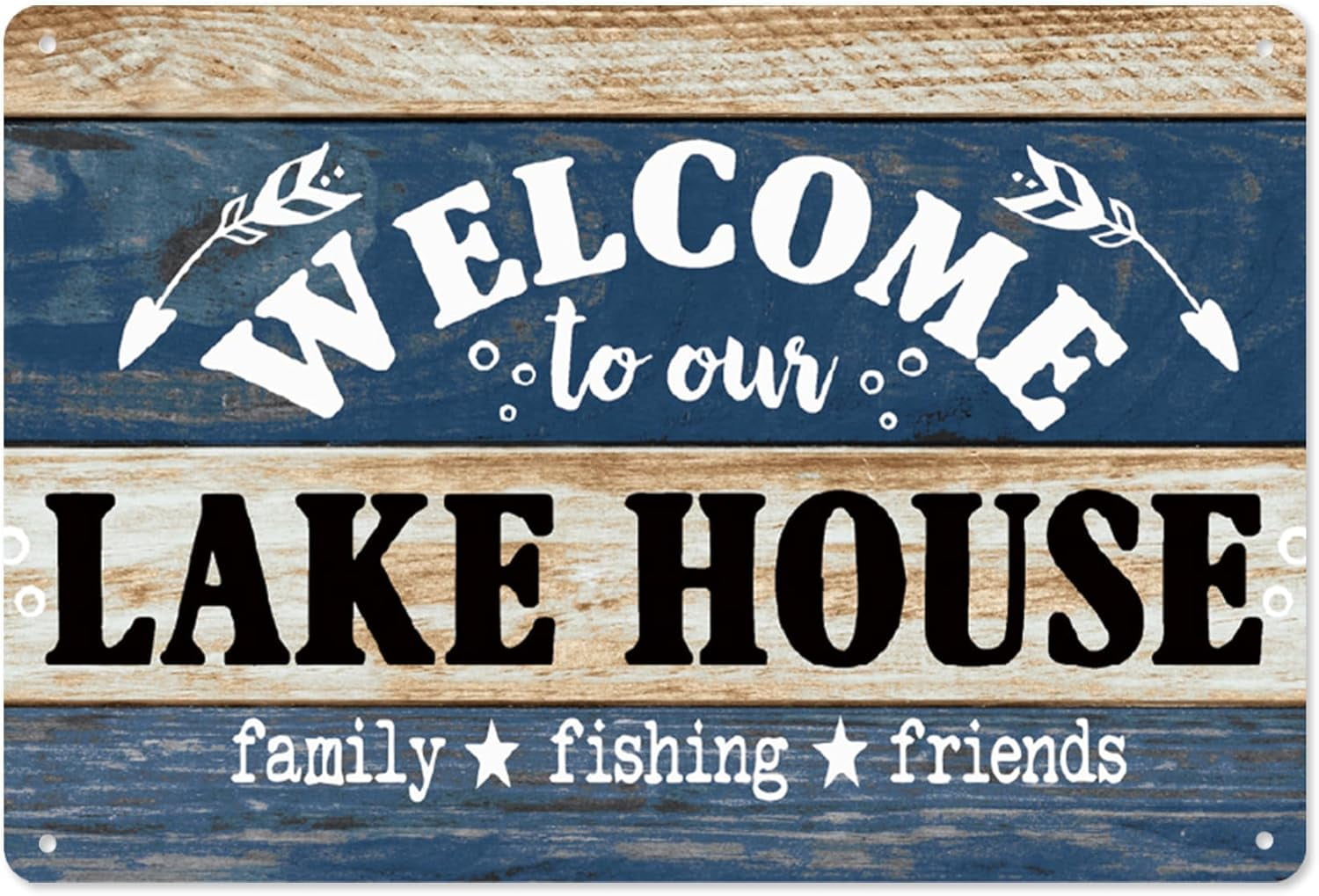 Lake House Decor, Vintage Welcome to Our Lake House Metal Signs, Lake ...