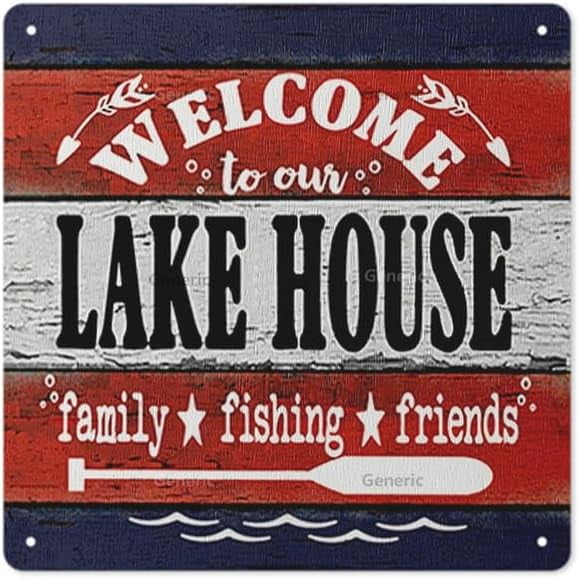 Lake House Decor,Welcome to Our Lake House Sign Decor,Rustic Plaque ...