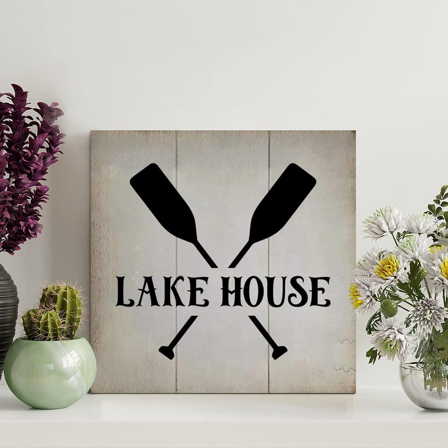 Lake House Wood Signs Funny Wood Plaque Motivational Wall Art Rustic ...