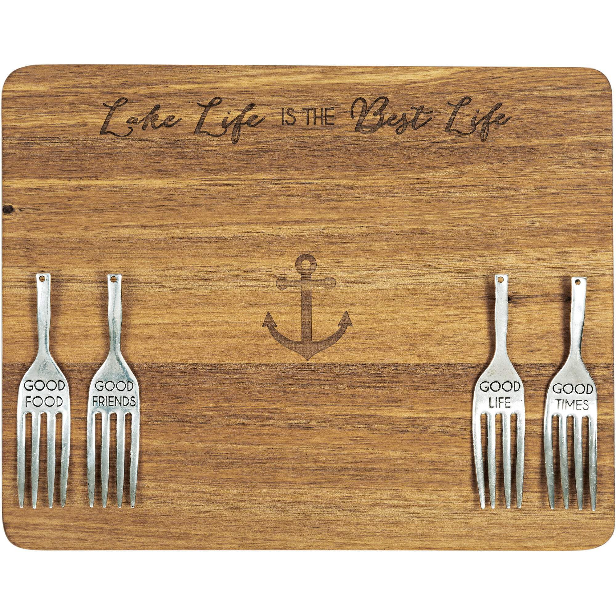 Lake Life 9 Acacia Cheese/Bread Board Set - Walmart.com
