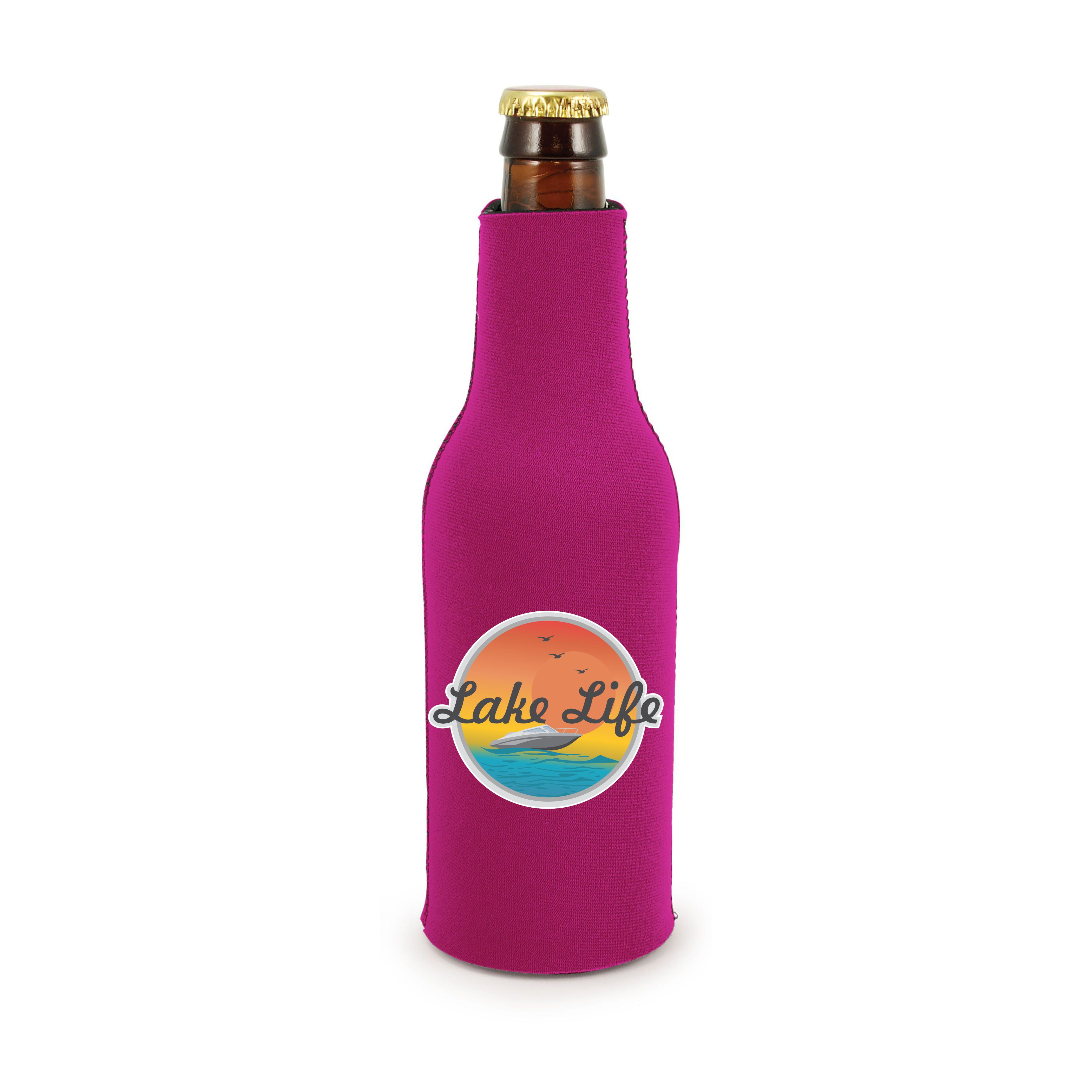 Lake Life Beer Bottle Coolie (Magenta) - Walmart.com