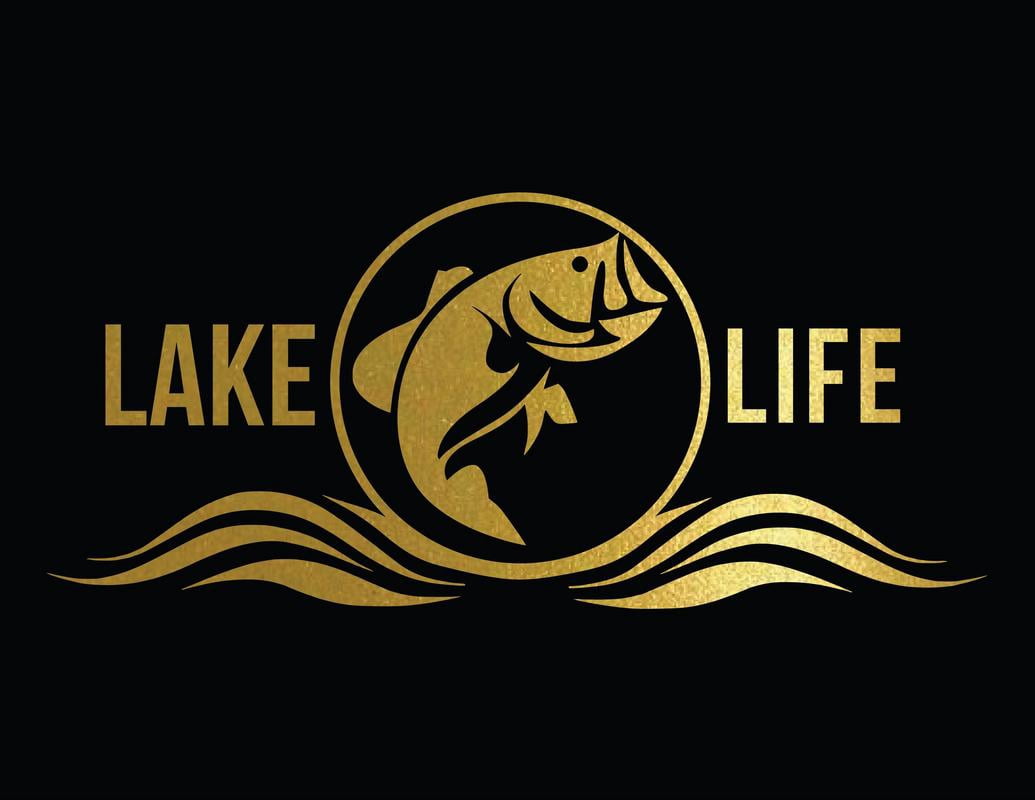 Lake Life Decal Sticker | 5.5-Inches By 2.4-Inches | Gold Vinyl ...