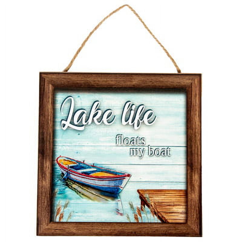 Lake Life Floats my Boat Wooden Hanging Sign, Décor For any room, Home ...