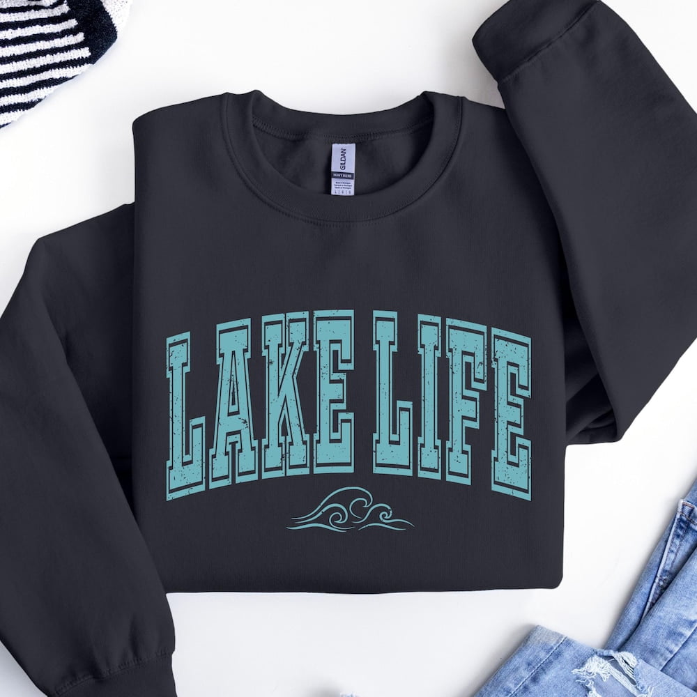 Lake Life Lake Wife Wavy Retro Batch Shirt, Bachelorette Party Shirt ...